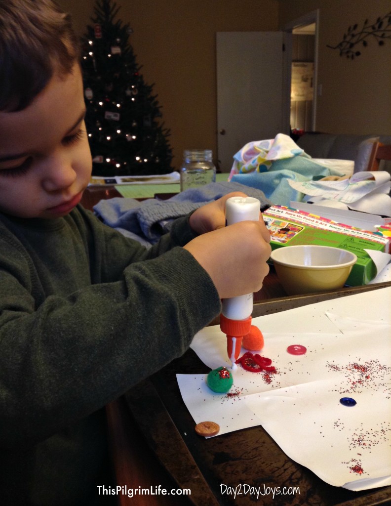 Sticky Christmas Tree Craft - This Pilgrim Life